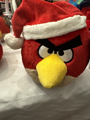 NEW RARE Angry Birds Plush Red Bird Santa Hat 6” Christmas NO SOUND BOX ...