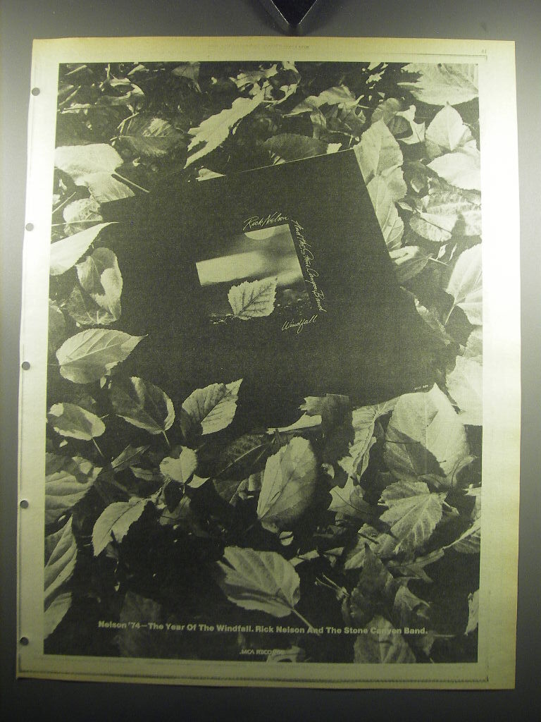 1974 Rick Nelson and the Stone Canyon Band Windfall Album Advertisement ...