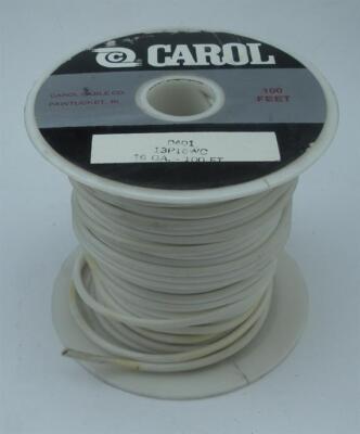Carol Cable Plastic Primary Wire 16 Gauge White 100 Ft | eBay