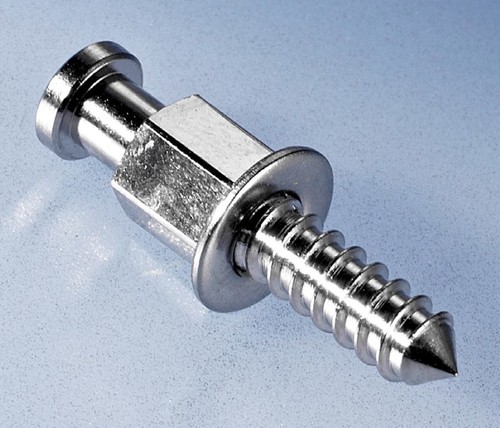 50 x Minax-Schraube messing vernickelt H=25 mm Verdeckknopf ...