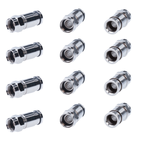 RG6 F Type Male Coax Compression Connector Adapter Coaxial Cable RG6 ...