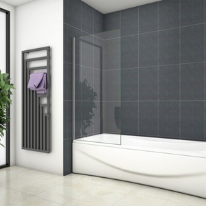 Fixed Panel Over Bath Shower Screen Water Deflector Square Cut 700 ...
