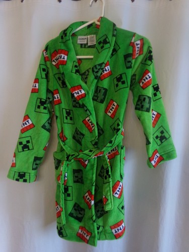 BOYS GREEN MINECRAFT HOUSECOAT, W/ BELT NINOS-SIZE10-12 | eBay