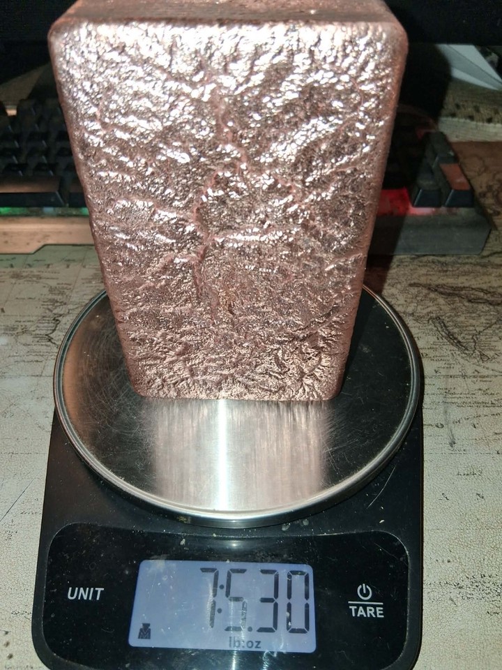 7lb plus copper bar ingot beautiful piece for a collection 3x5x1.5 | eBay