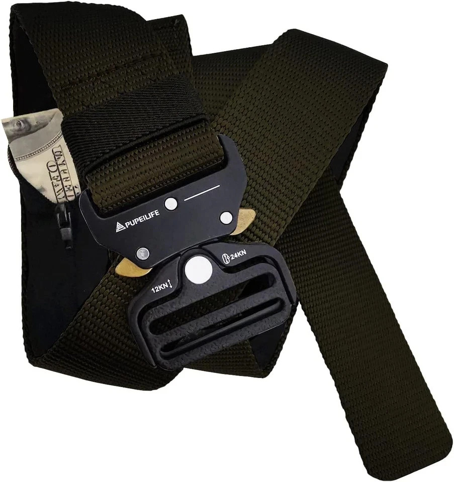 Tactical Style Travel Money Belts - Hidden Pocket Concealed Zipper ...