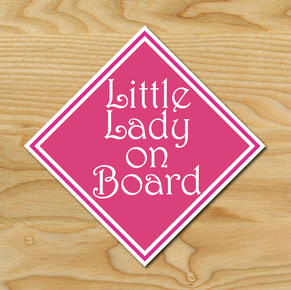 LITTLE LADY ON BOARD Safety Decal visible sticker Car SUV Window Child ...