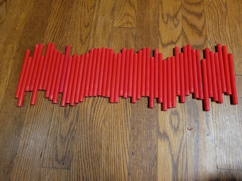 Set of 50 SUPERSTRUCTS Red Rod Connector Pieces Building Construction ...