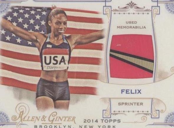 2014 Topps Allen & Ginter's - Full Size Relics B Allyson Felix #FRB-AF ...