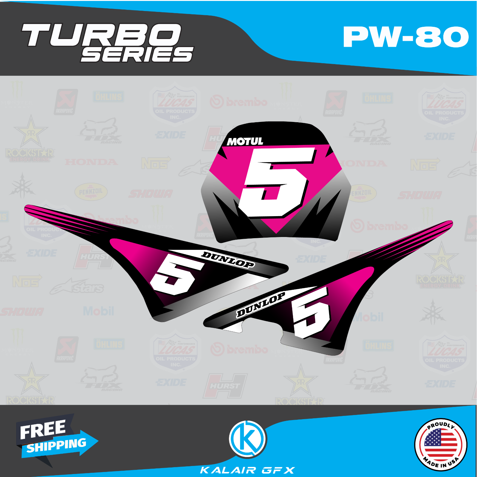 Graphics Kit for Yamaha PW80 (1990-2023) PW-80 PW 80 Turbo Series ...