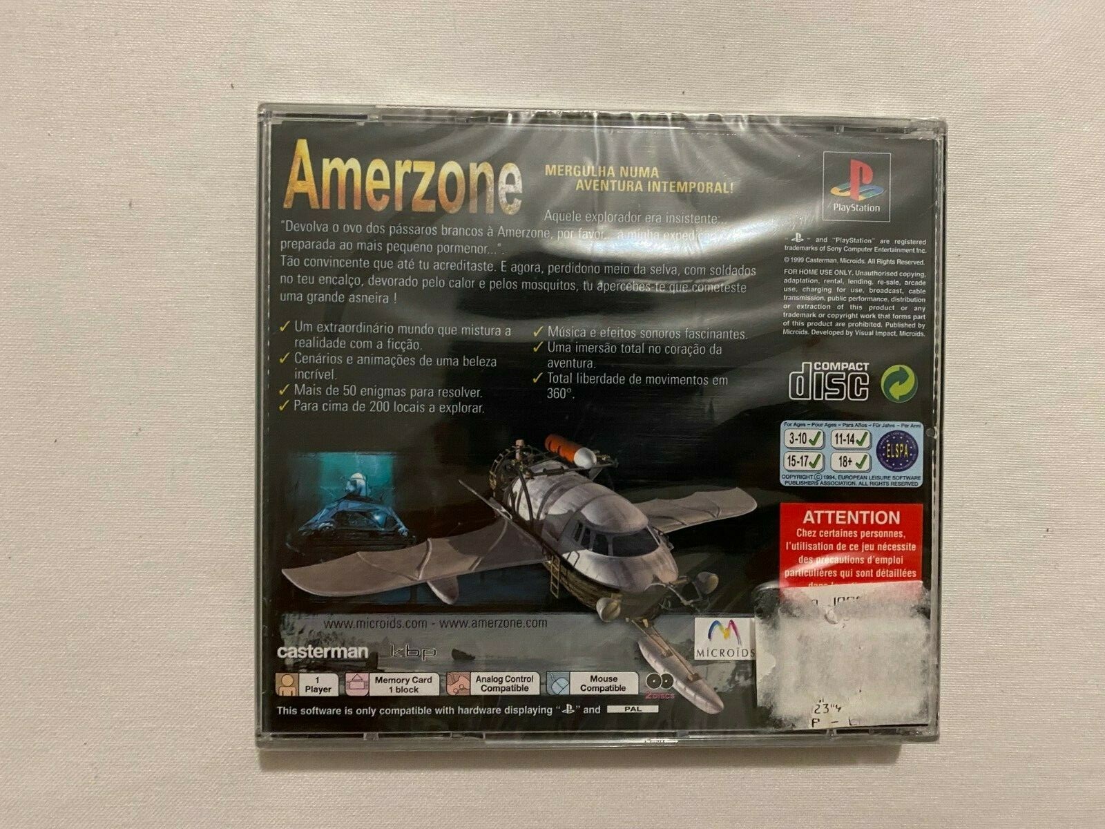 AMERZONE THE EXPLORER'S LEGACY Sony Playstation PSX PS1 PAL Exclusive ...