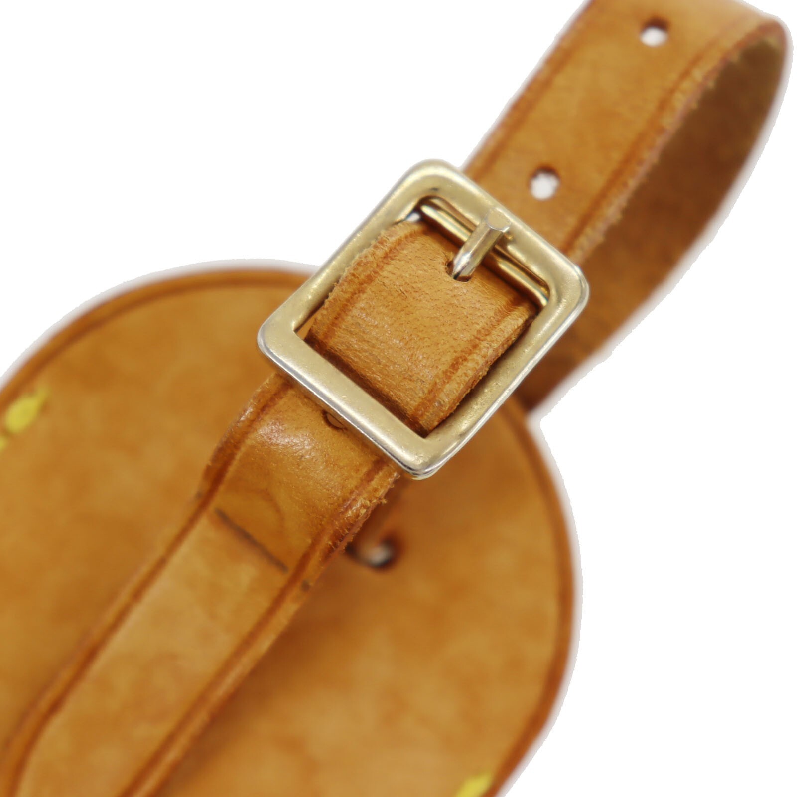 LOUIS VUITTON LV Name Tag Powanie Brown Leather Vinta… - Gem