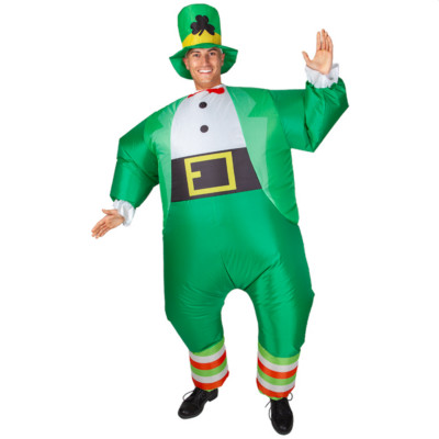 Inflatable Leprechaun Costume Adults Fancy Dress St Patricks Day Paddys ...
