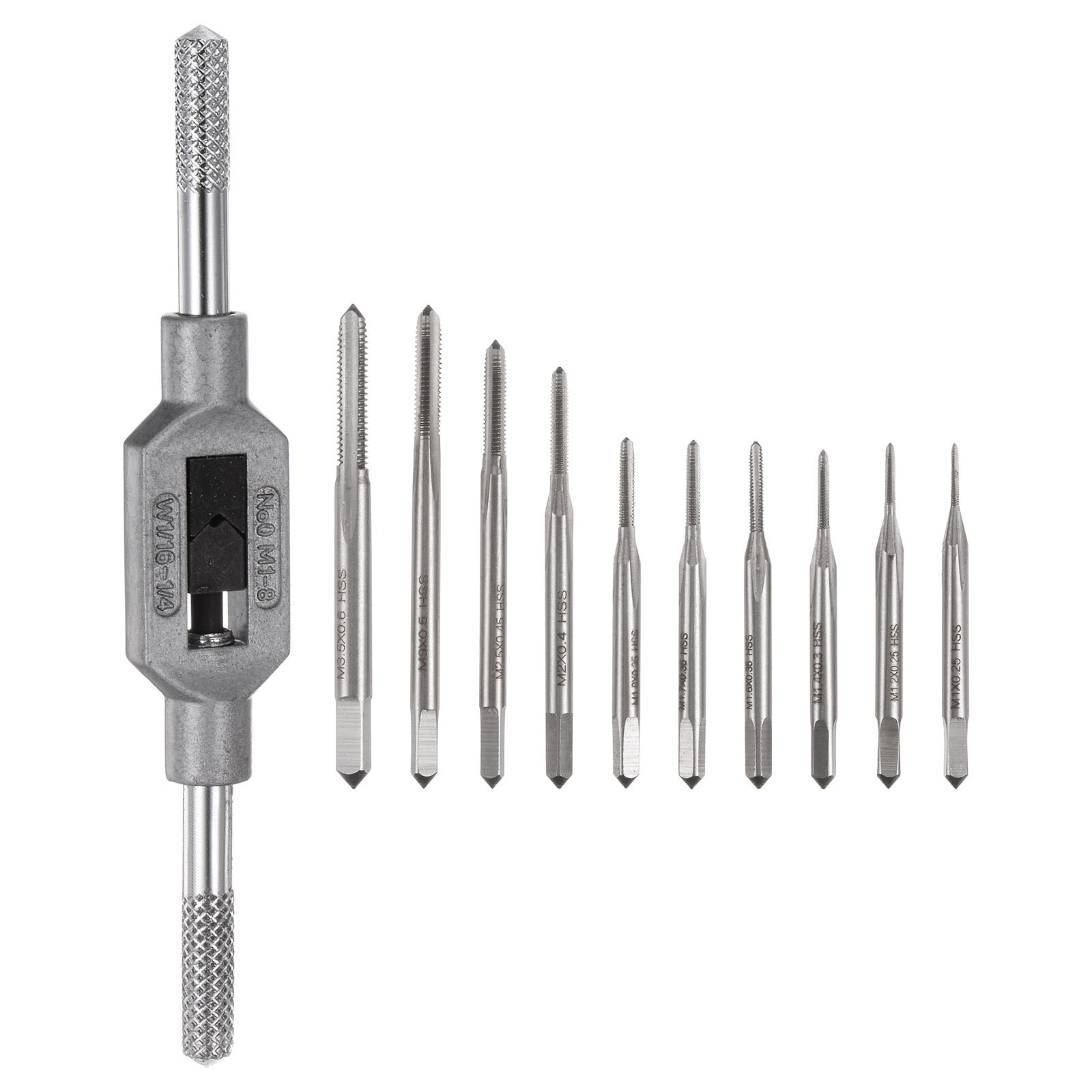 11pcs Micro Tap Wrench Set M1-M3.5 Screw Taps M1-M8 / 1/16"-1/4 ...