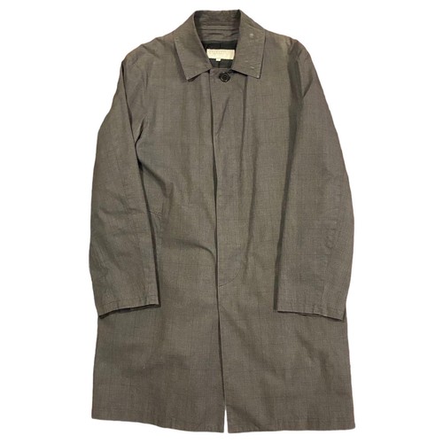 MARGARET HOWELL Gray Balmacaan Coat L Japan Made Hidden Placket ...