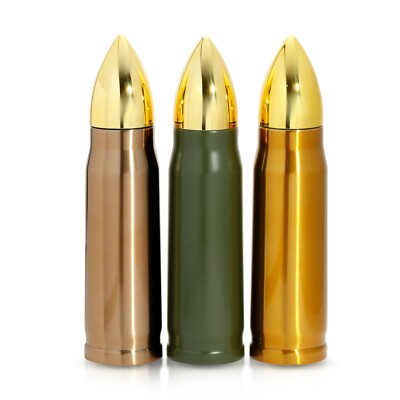 Bullet Thermos Coffee Mug Military Hunting Flask Novelty Stainless ...