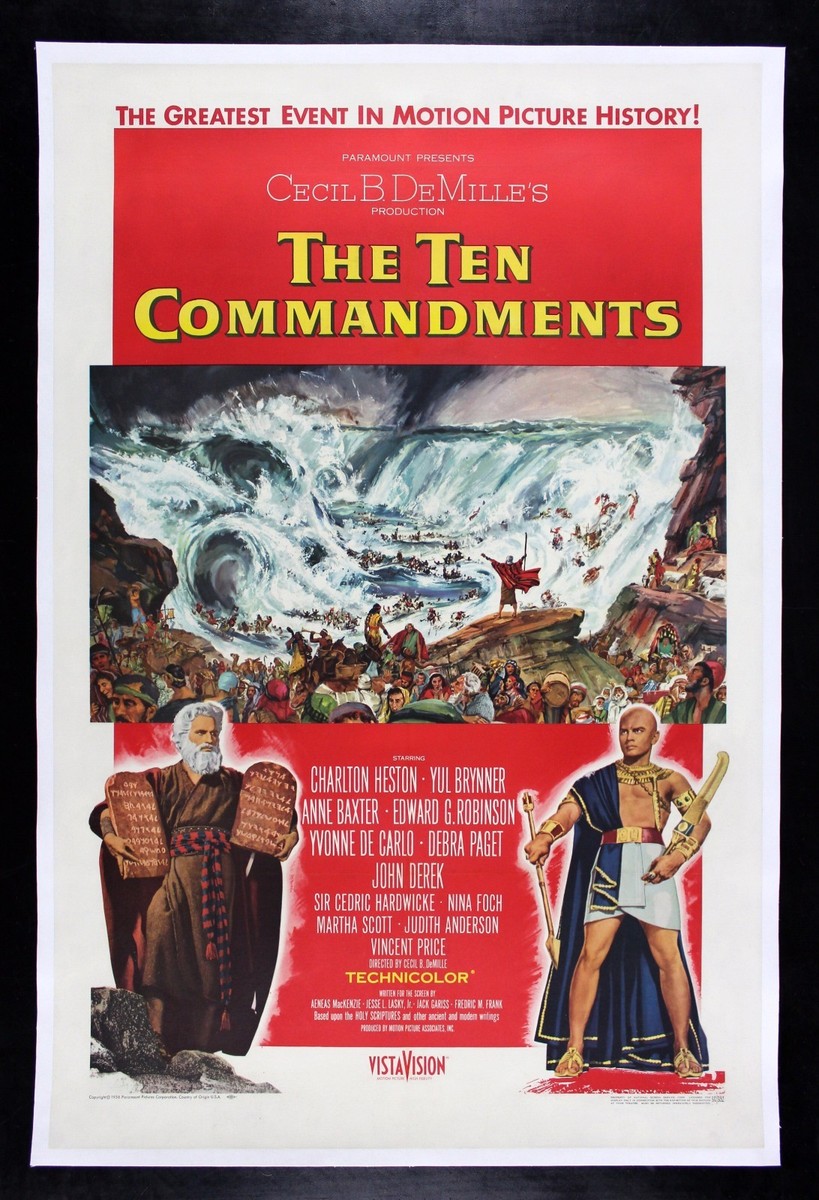 The Ten Commandments Movie Poster The Ten Commandments' Starring