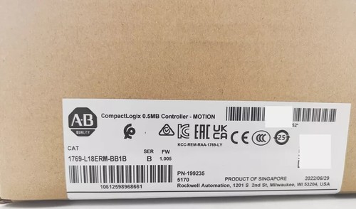 Allen Bradley 1769-L18ERM-BB1B /B New AB CompactLogix 0.5MB Controller ...