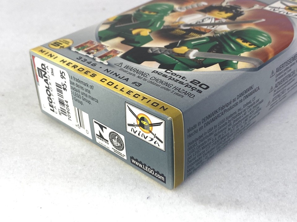 LEGO 3346 Mini Heroes Collection Ninja #3 Green Ninja x2 Samurai Lord ...