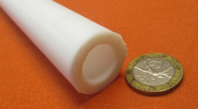 PTFE Teflon Straight Tube 1.0" OD x 5/8" ID x 3/16" Wall x 4 Ft Length ...