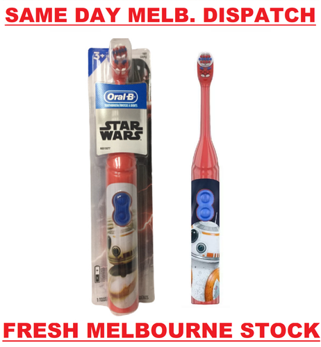 Oral-B Kids - Battery Power Toothbrush - Soft 3+ Years - Star Wars BB8 ...