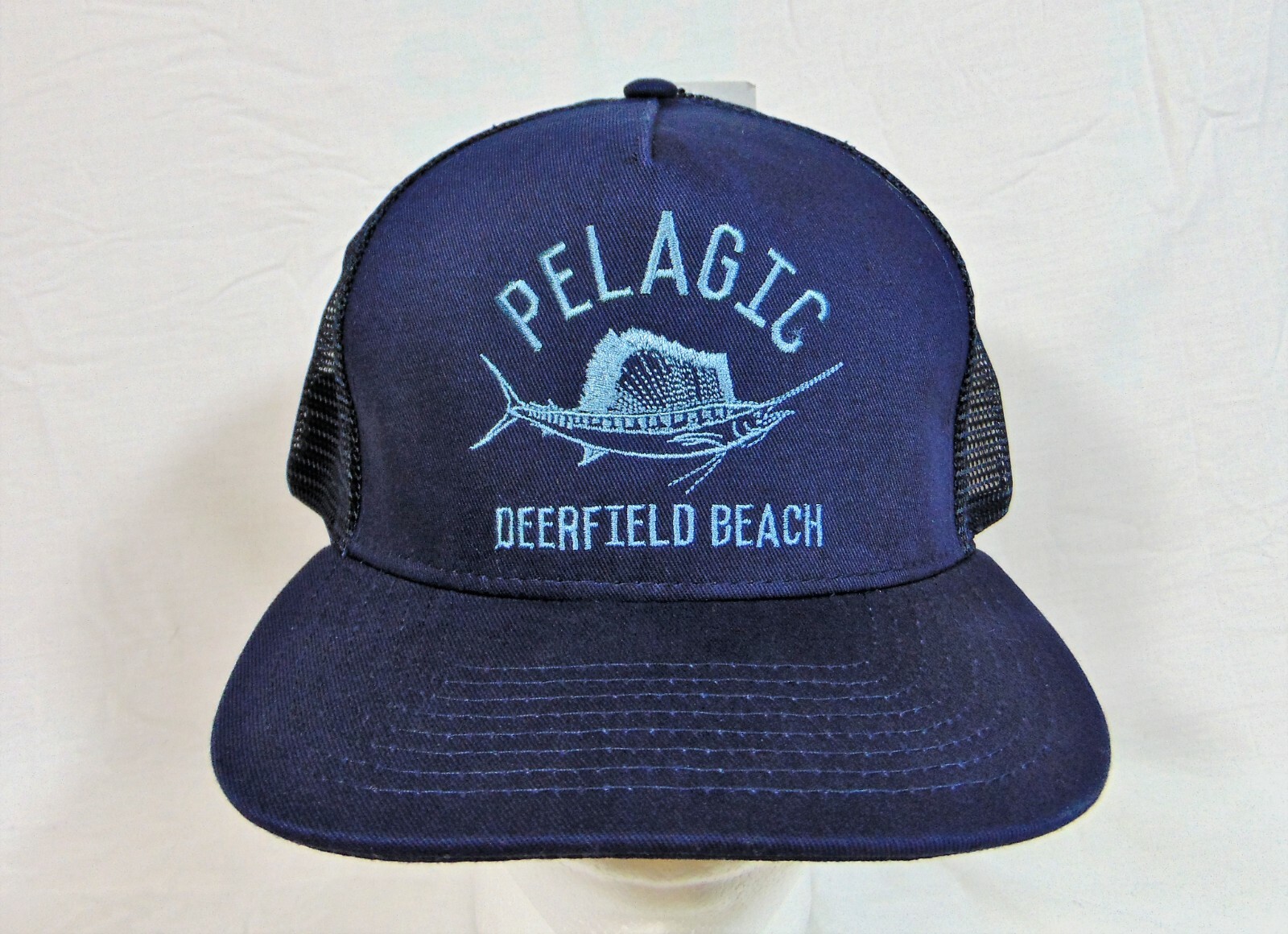 Pelagic Deerfield Beach Sailfish Navy Blue Snapback Hat/Cap OSFA ...