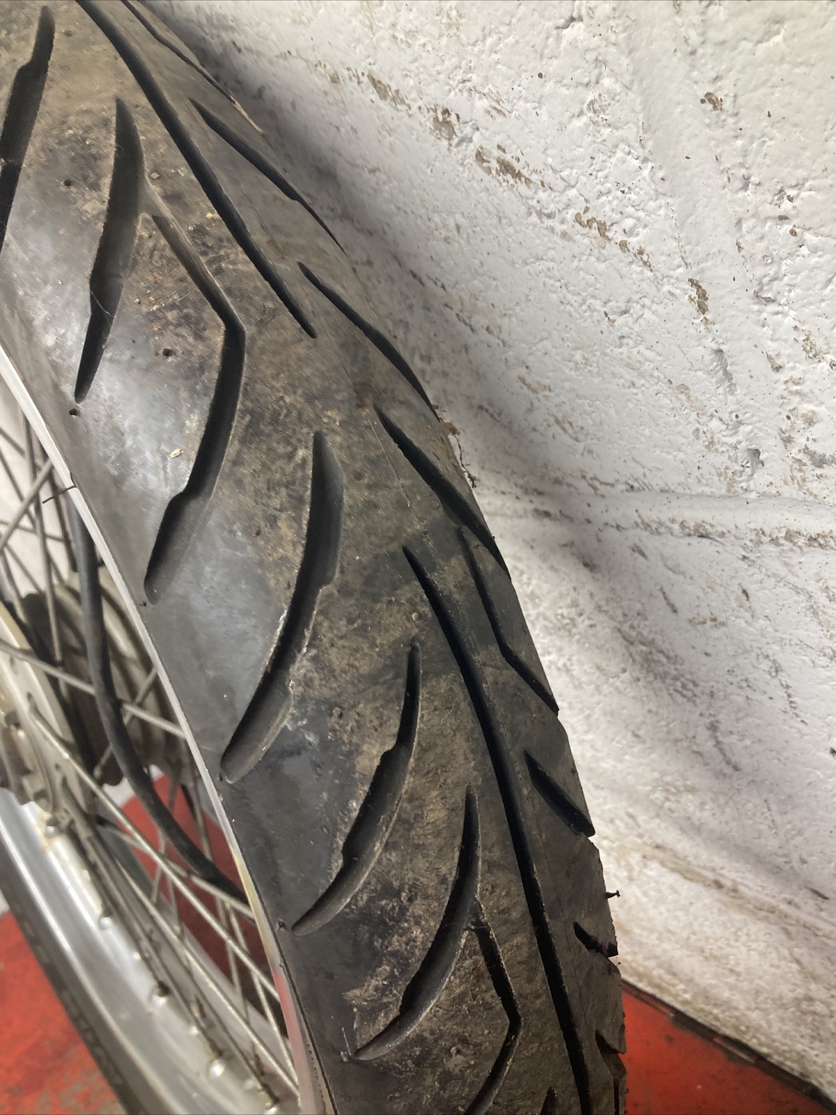 1972 Honda Cb500 Cb Front Wheel Complete With Axle And Nice Avon ...