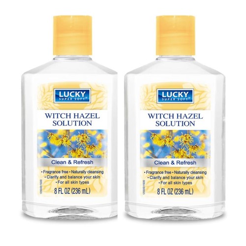 2x Bottles Lucky Witch Hazel Solution | Clean & Refresh | 8oz | Fast ...