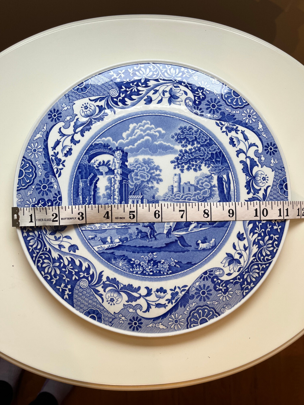 Spode England Italian Spode Design C.1816 R Domed Blue Cake Plate ...