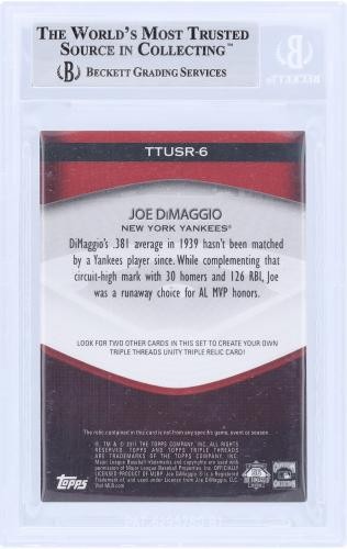 Joe DiMaggio Yankees Baseball Slabbed Rookie Card Item#14225183 COA | eBay