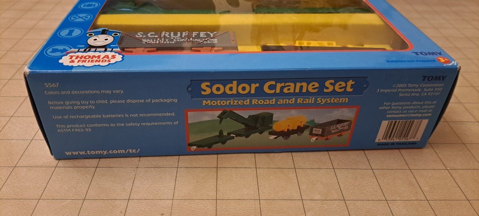 NIB THOMAS TOMY SODOR CRANE AET MOTORIZED ROAD & RAIL SYSTEM 2005 | eBay