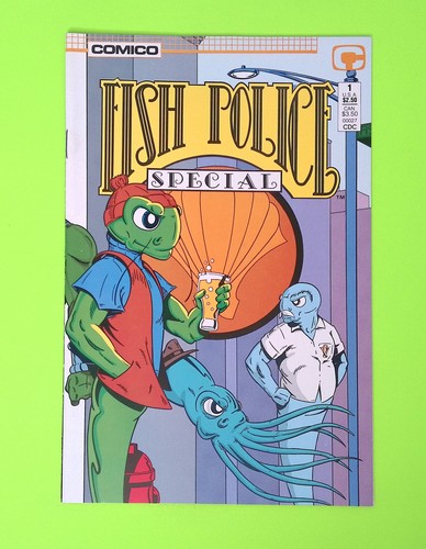 The Fish Police #1 Vol. 2 1986 Comico Comics Special High Grade W173 ...