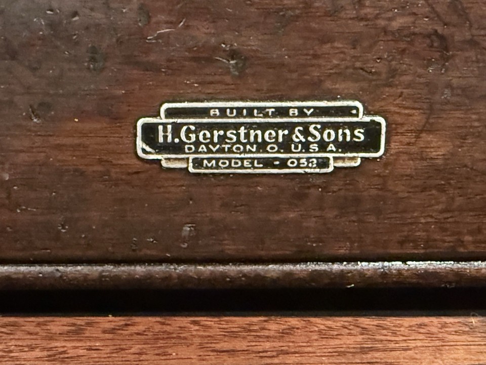 Vtg H. Gerstner & Son Model 052 Mahogany Machinist Tool Chest Box USA ...