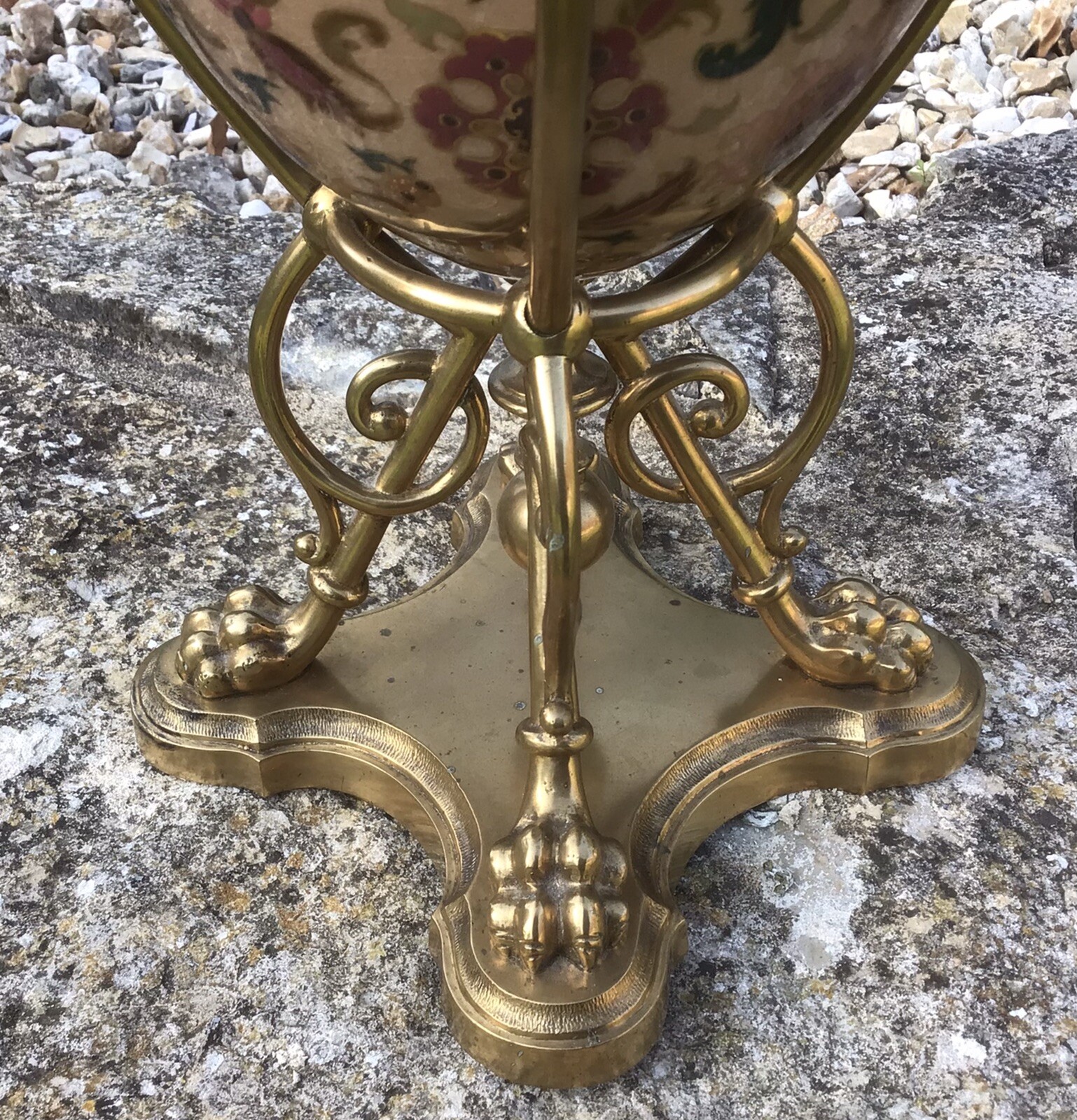 Antique Oil Lamp Zsolnay Persian Style Messengers No.2 Burner Cranberry ...
