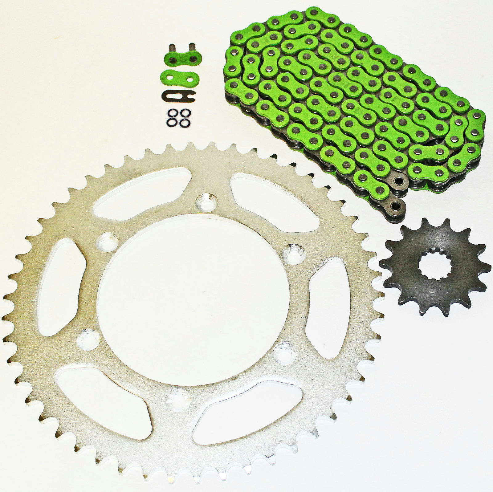 Yamaha 1999-14 YZ250 / 1999-01 WR400 F Green O Ring Chain & Sprocket 13 ...