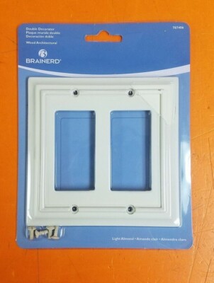 ⭐️⭐️⭐️⭐️⭐️ Brainerd Double Decorator Light Almond Switch Cover 787406 ...