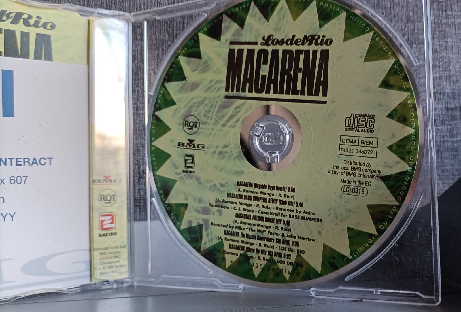 Los Del Rio - Macarena (1995,Maxi), vintage Music Cd Single, Dance ...