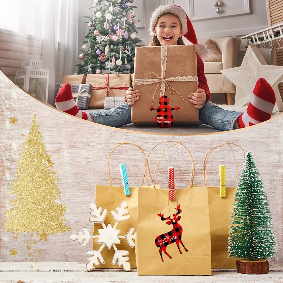 120PC Christmas Tag Red Greeting box Cards Xmas New Year Gifts Fantasy ...