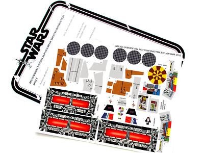 Custom Star Wars Vintage Kenner Millennium Falcon Stickers Millenium ...