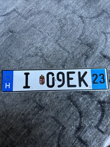 Hungary Dealer License Plate. Hungarian Temp Eurostars Tag # I 09 EK | eBay
