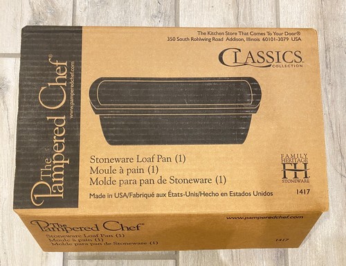 The Pampered Chef Stoneware Loaf Pan Classics Collection 1417 BRAND NEW ...