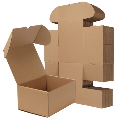 8x6x4 Shipping Boxes Set of 25, Brown Corrugated Cardboard Mailer Box ...