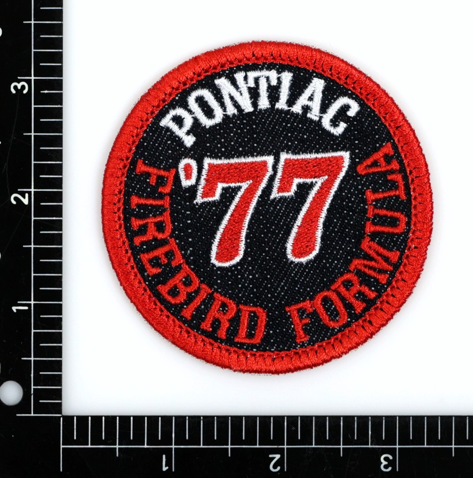 1977 Pontiac Firebird Formula Embroidered Patch Black/Red Iron-On Sew ...