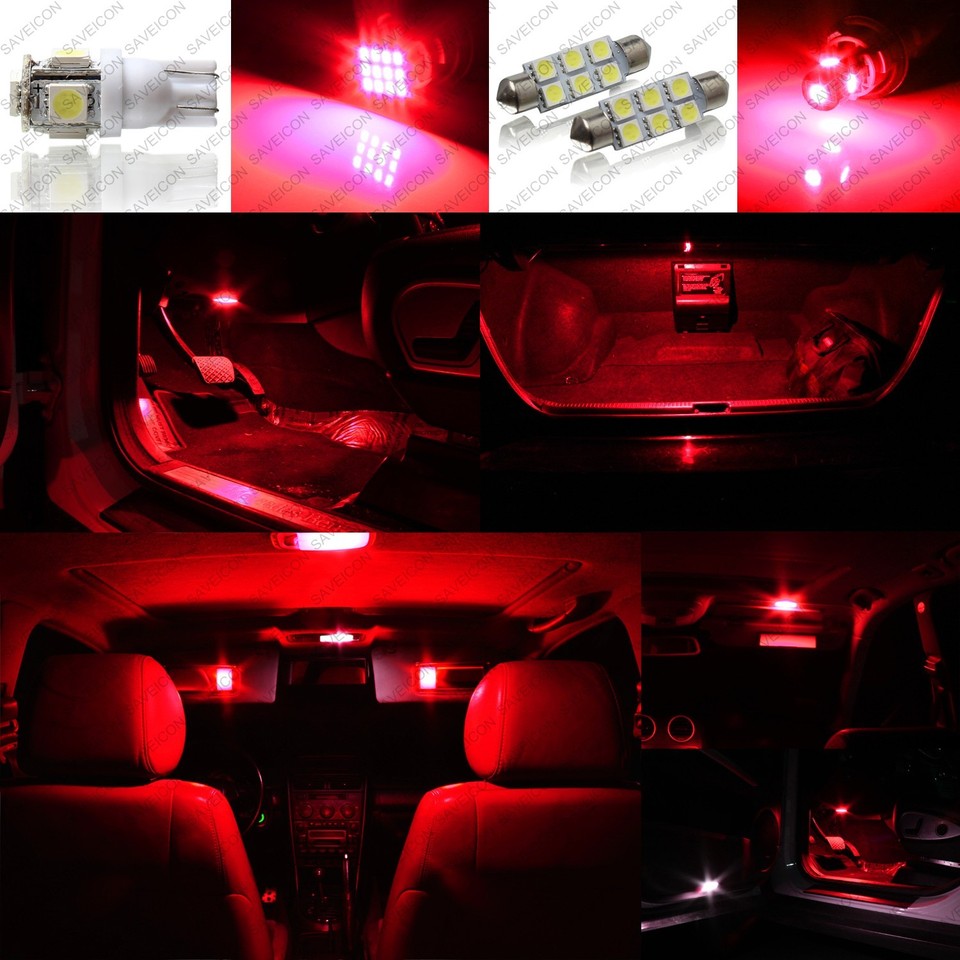 10 x Red LED Interior Light Package For 1997 - 2004 Chevy Corvette C5 + PRY TOOL | eBay