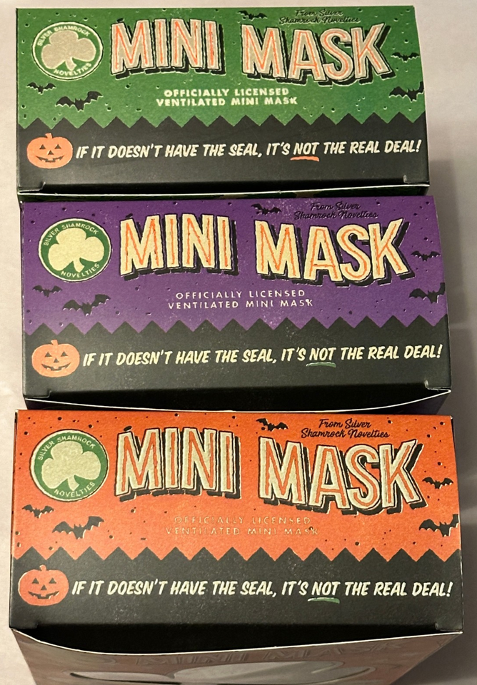 Fright Rags Halloween 3 Silver Shamrock Pumpkin, Skull, & Witch Mini ...