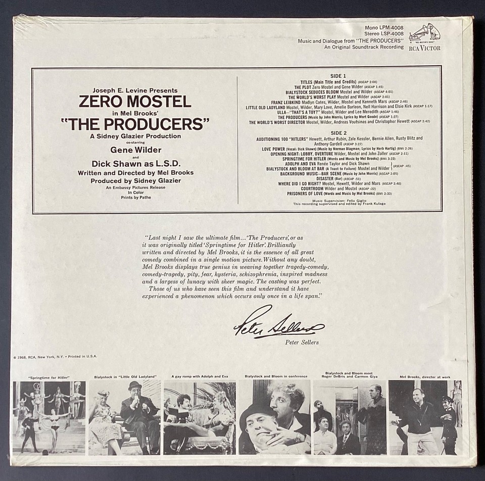 THE PRODUCERS ~ John Morris/Mel Brooks *SEALED* Orig 1968 Rare Soundtrack LP NEW | eBay