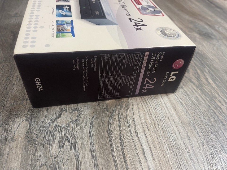 LG Super-Multi 24x Internal DVD±RW/CD-RW Drive - Black (GH24NS90 NEW ...