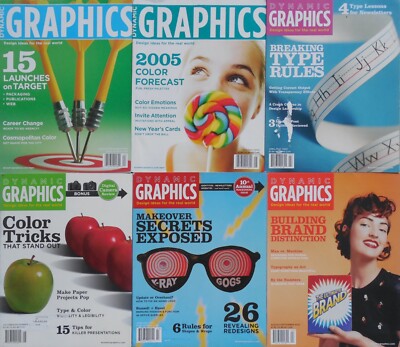 DYNAMIC GRAPHICS MAGAZINE - 6 Issues - 2- 2004 & 4- 2007. FOR GRAPHIC ...