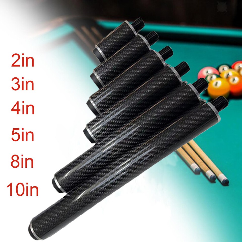 Carbon Fiber Billiards Pool Cue Extension End Lengthener Cue Stick ...