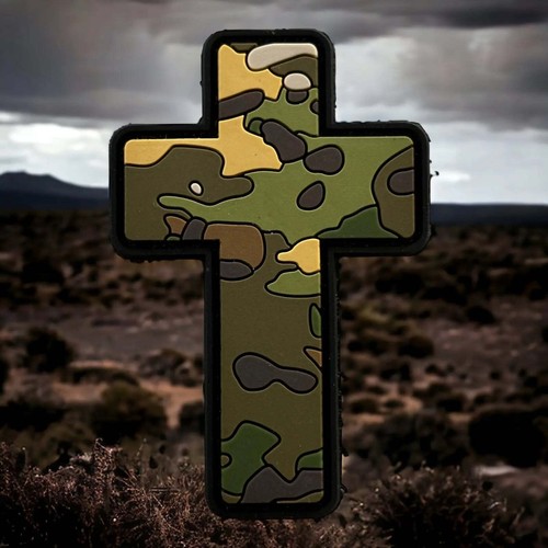 Camouflage Cross Morale Patch with Hooks Backside | eBay