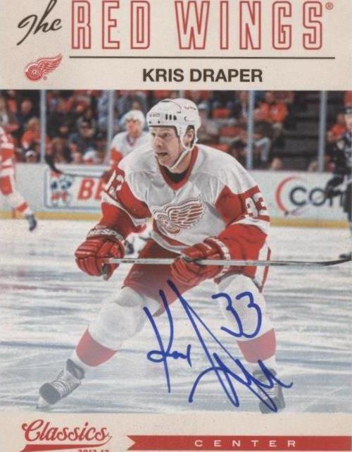 2012-13 Panini Classics Signatures - Kris Draper #92 Autographs (AU ...